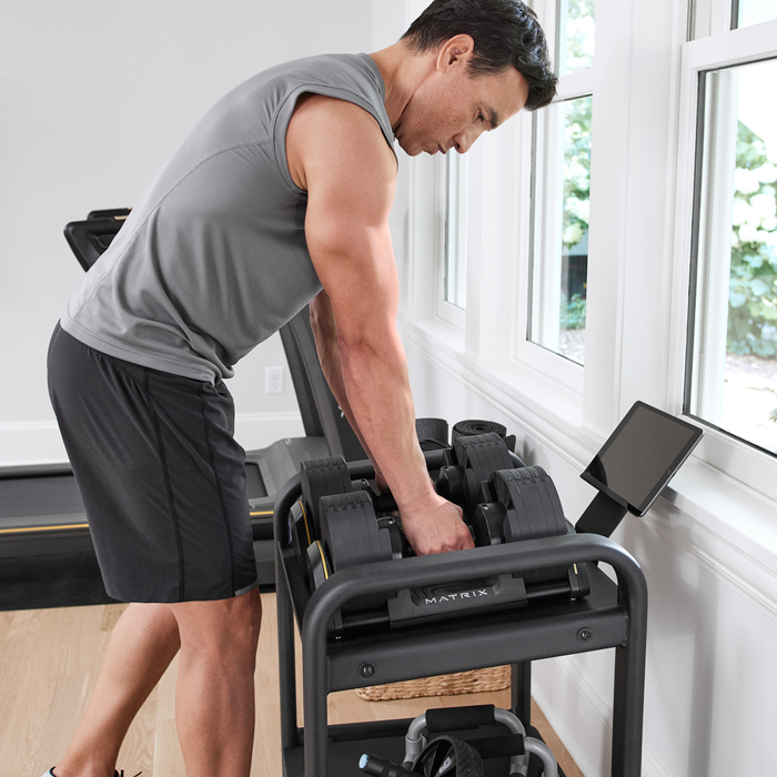 Matrix Adjustable Dumbbell Storage Rack